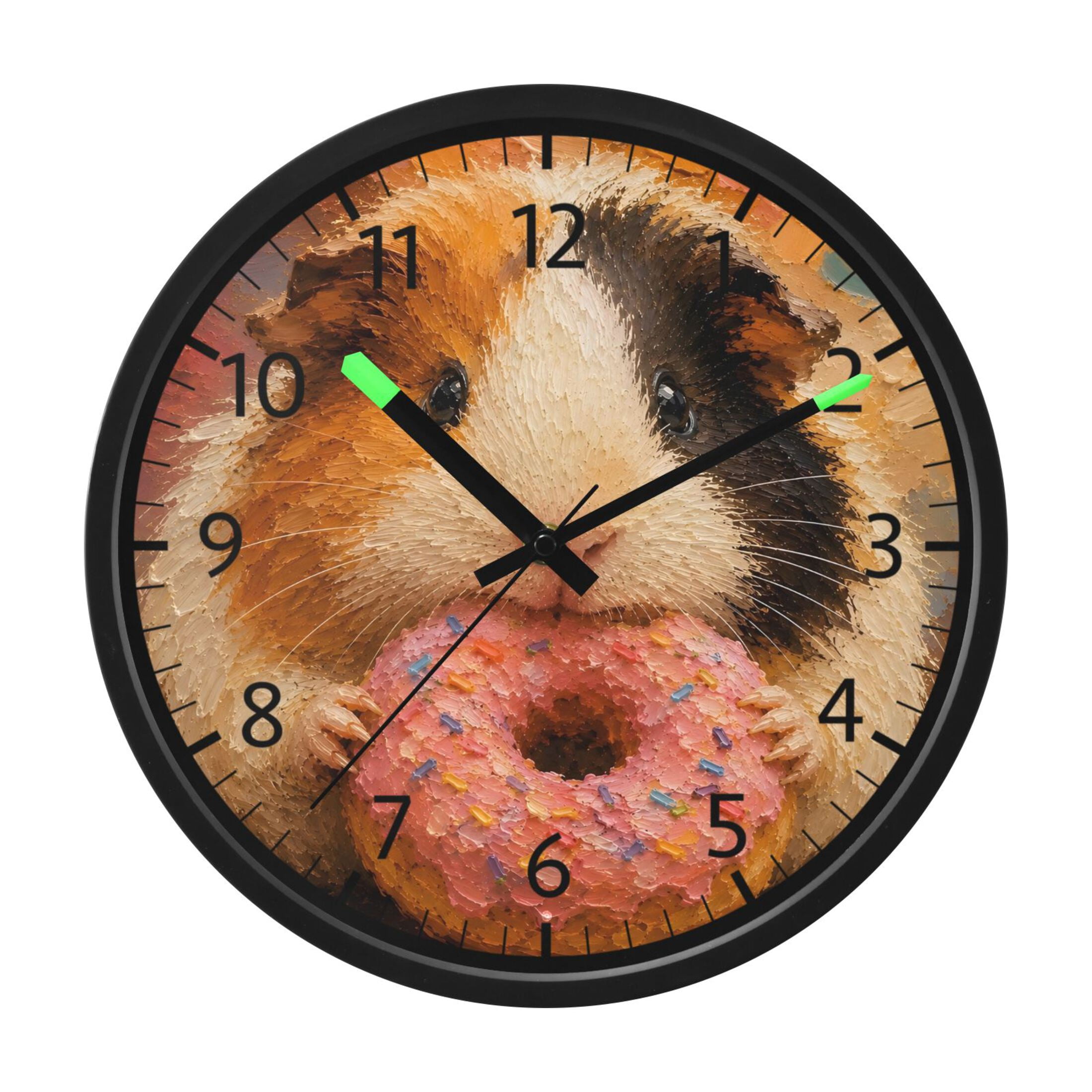 BZSMCE Silent Voice Activated LED Night Light Wall Clock 12 Inch With ...