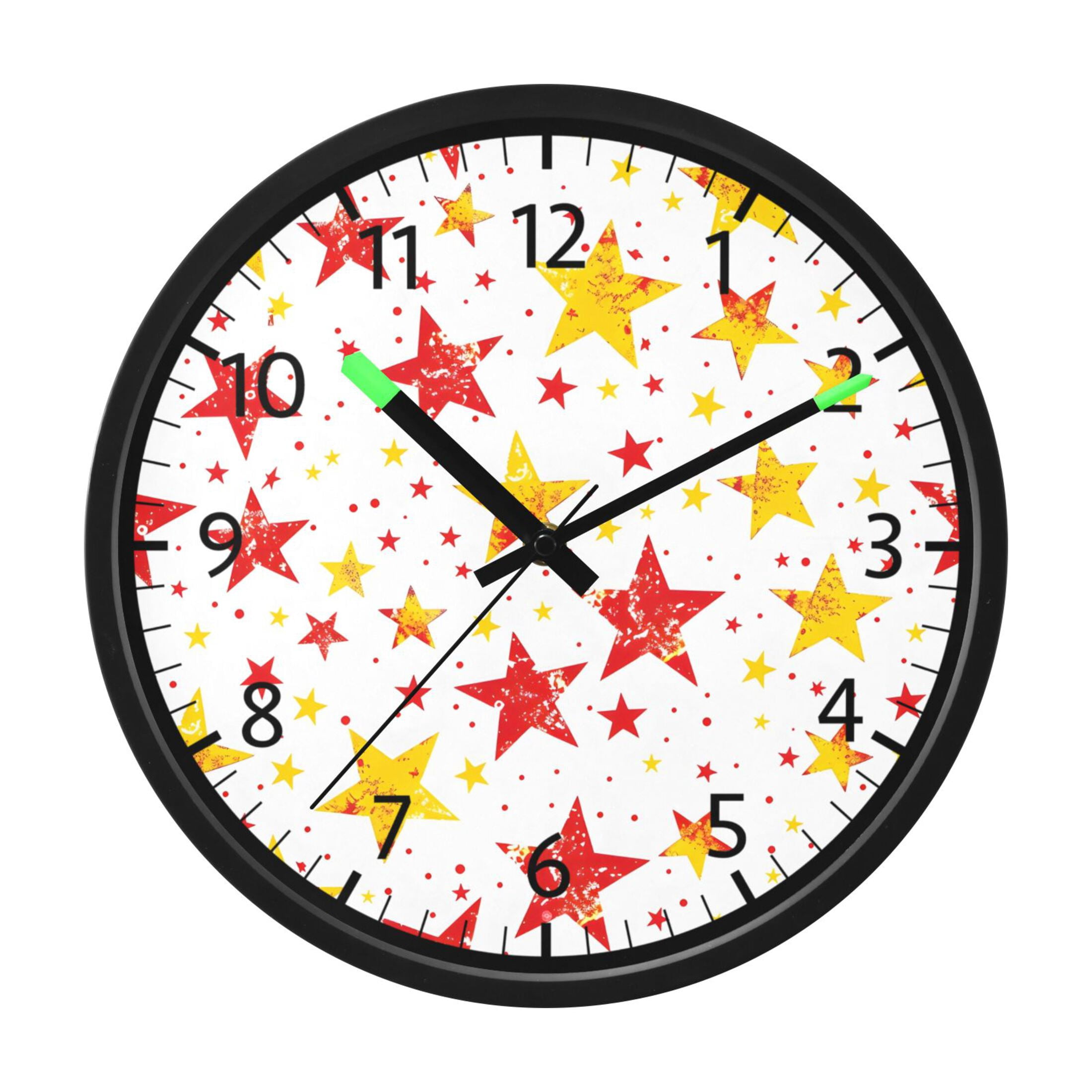 BZSMCE Silent Voice Activated LED Night Light Wall Clock 12 Inch With ...