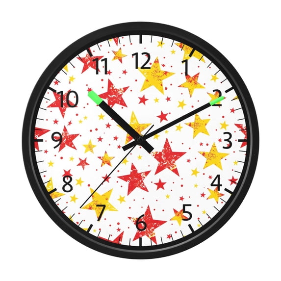 BZSMCE Silent Voice Activated LED Night Light Wall Clock 12 Inch With ...