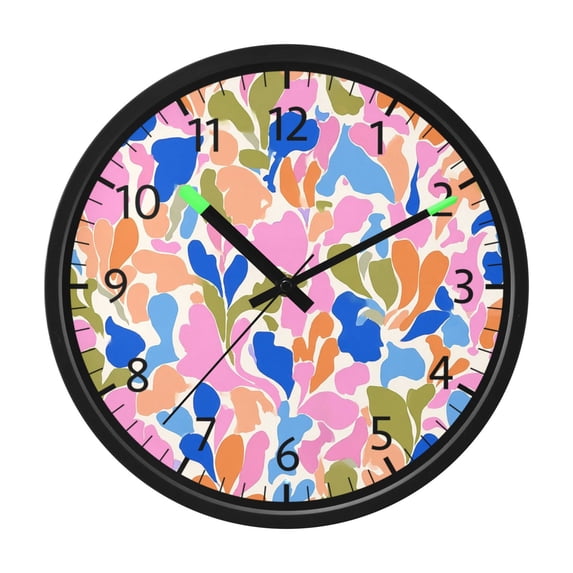 BZSMCE Silent Voice Activated LED Night Light Wall Clock 12 Inch With ...