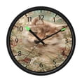 BZSMCE Silent Voice Activated LED Night Light Wall Clock 12 Inch With ...