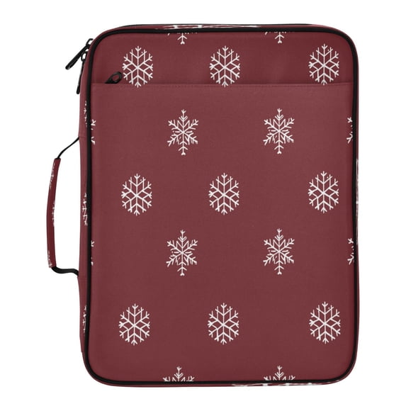 BZSMCE Snowflake Old Red Pattern Pattern Water-Resistant Filing Folder ...