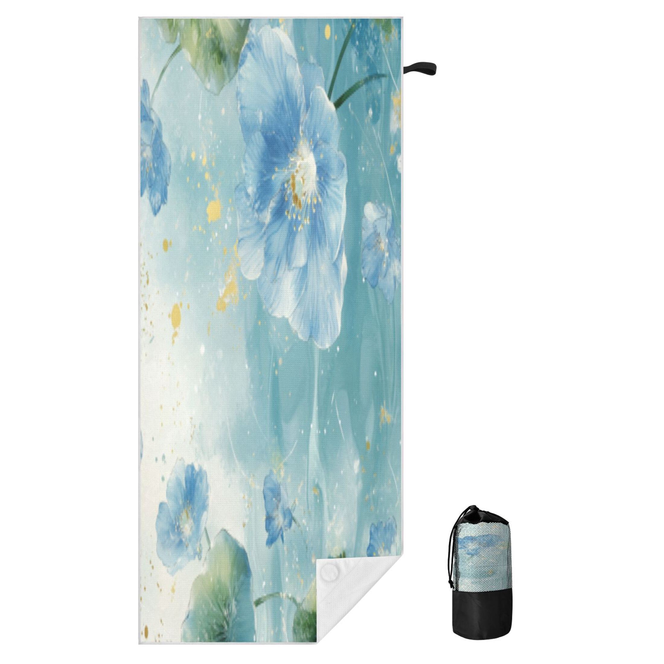 BZSMCE Soft Blooming Serenity For Beach Towel with Wind-Resistant ...