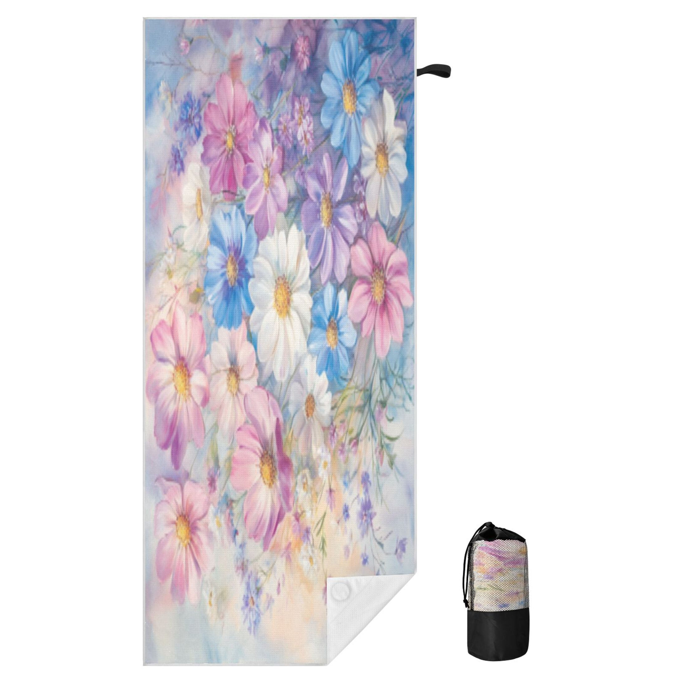 BZSMCE Soft Blossom Symphony For Beach Towel with Wind-Resistant ...