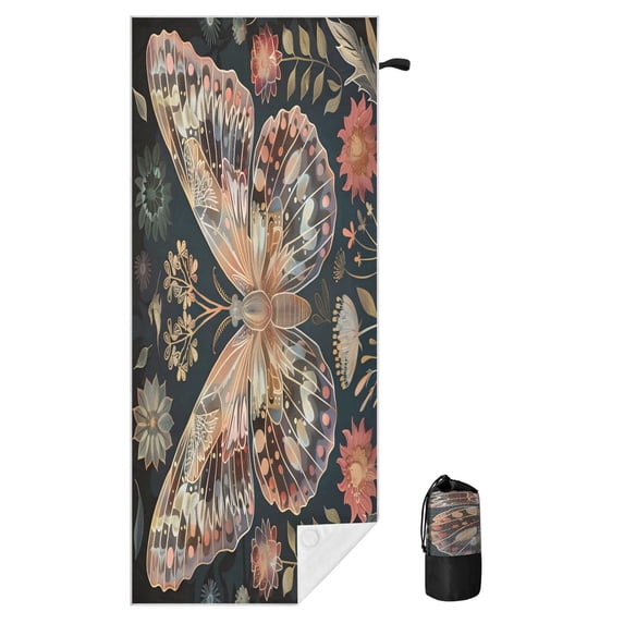 BZSMCE Soft Butterfly Flower For Beach Towel with Wind-Resistant ...