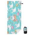 BZSMCE Soft Cartoon Rabbit Easter Egg Pattern For Beach Towel with Wind ...