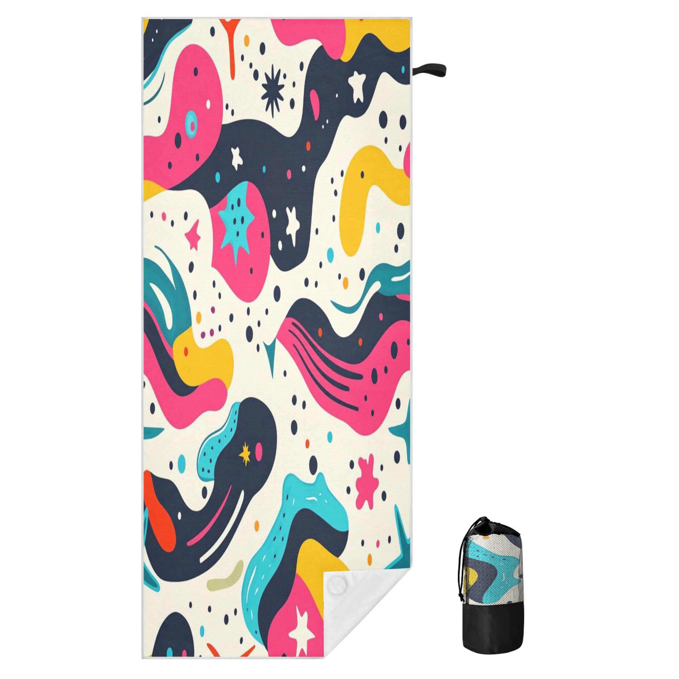 BZSMCE Soft Color Pattern Three For Beach Towel with Wind-Resistant ...