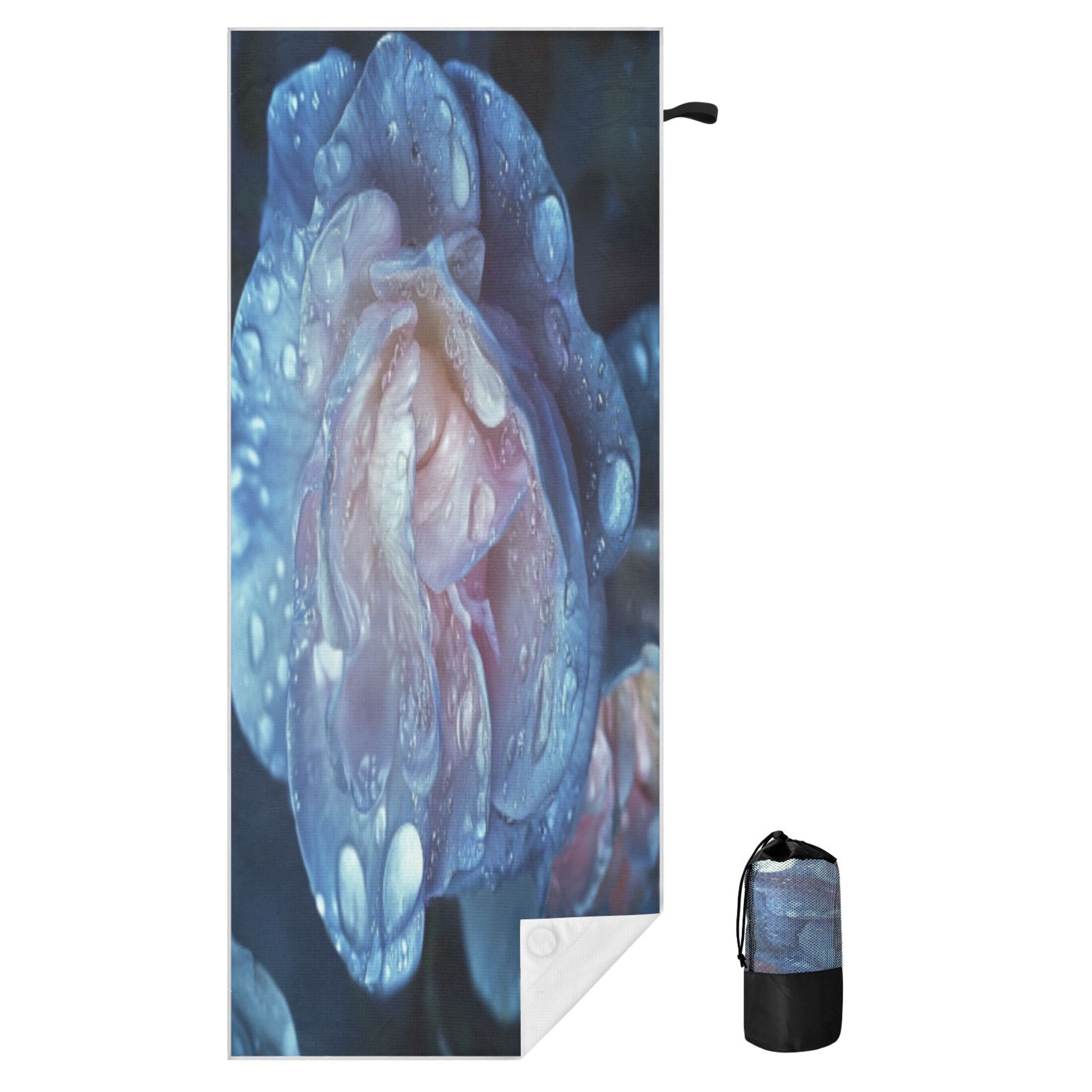 BZSMCE Soft Dew-kissed Blossom For Beach Towel with Wind-Resistant ...