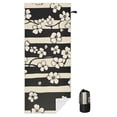 BZSMCE Soft Elegant Floral Pattern For Beach Towel with Wind-Resistant ...