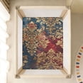 BZSMCE Soft Fitted Cotto Sheets In Dark Gold Wine Vine Pattern ...