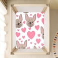 BZSMCE Soft Fitted Cotto Sheets In Dog Heart White Background Pattern ...