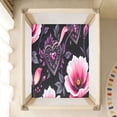 BZSMCE Soft Fitted Cotto Sheets In Gothic Pink Heart Floral Pattern ...