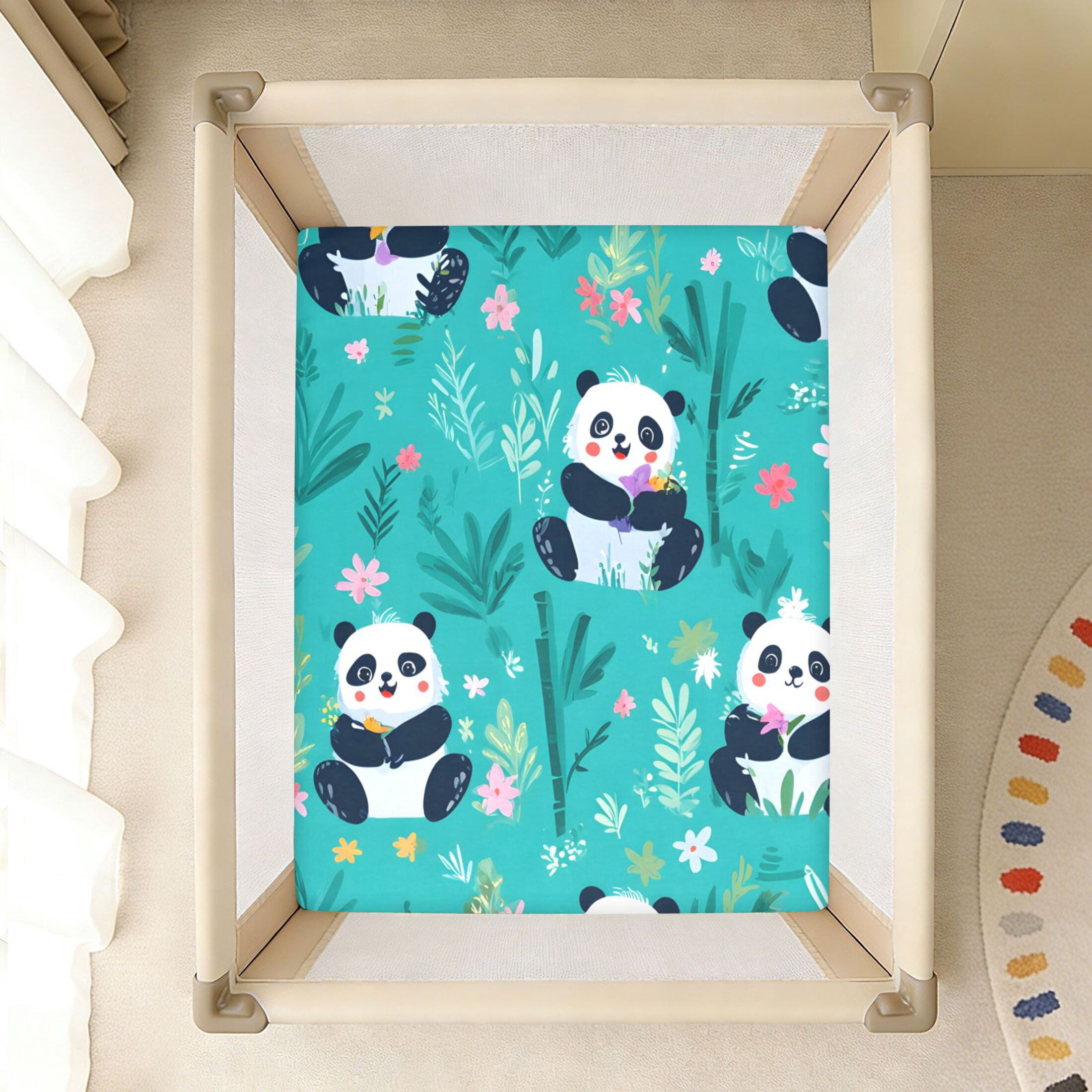 BZSMCE Soft Fitted Cotto Sheets In Panda Pattern Pattern - Walmart.com