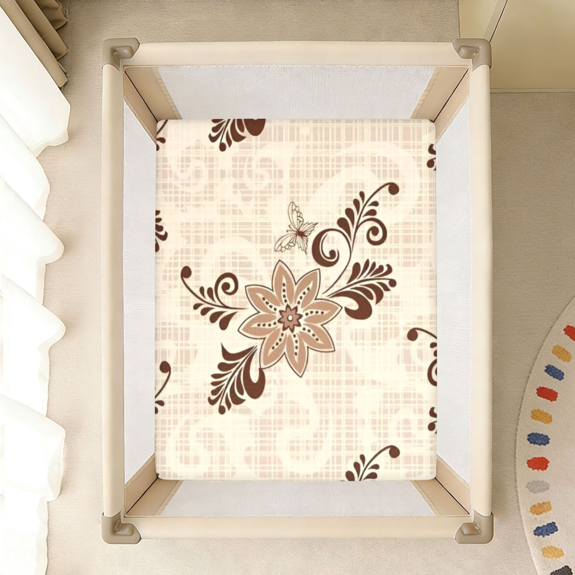 BZSMCE Soft Fitted Cotto Sheets In Vine Scroll Pattern - Walmart.com