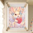 BZSMCE Soft Fitted Cotto Sheets for In Heartfelt Angel Bunny Pattern ...