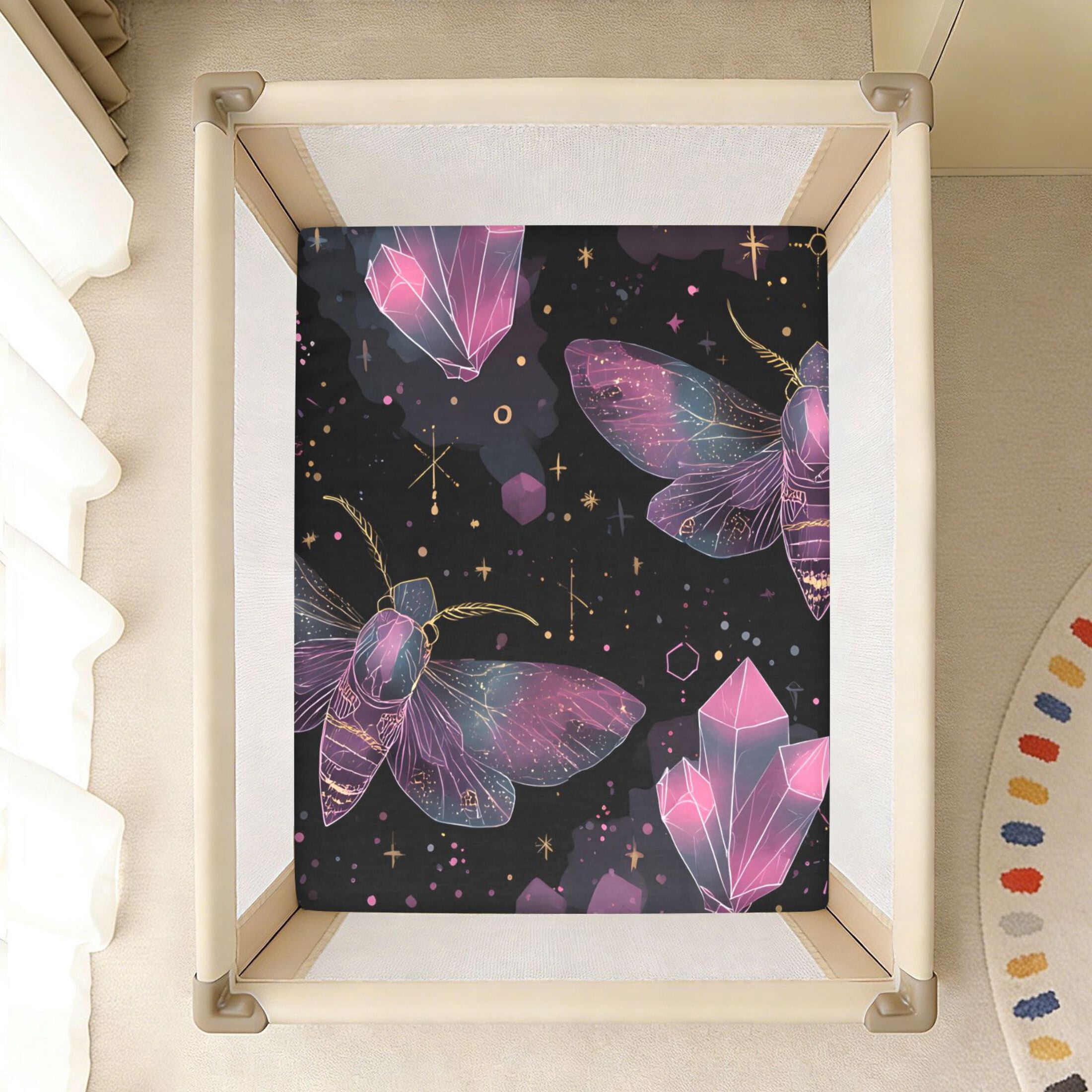 BZSMCE Soft Fitted Cotto Sheets for In Ore Bat Pattern - Walmart.com