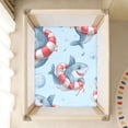 BZSMCE Soft Fitted Cotto Sheets for In Shark Swim Ring Pattern Pattern ...