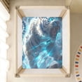 BZSMCE Soft Fitted Cotto Sheets for In White Tiger Roar Pattern ...