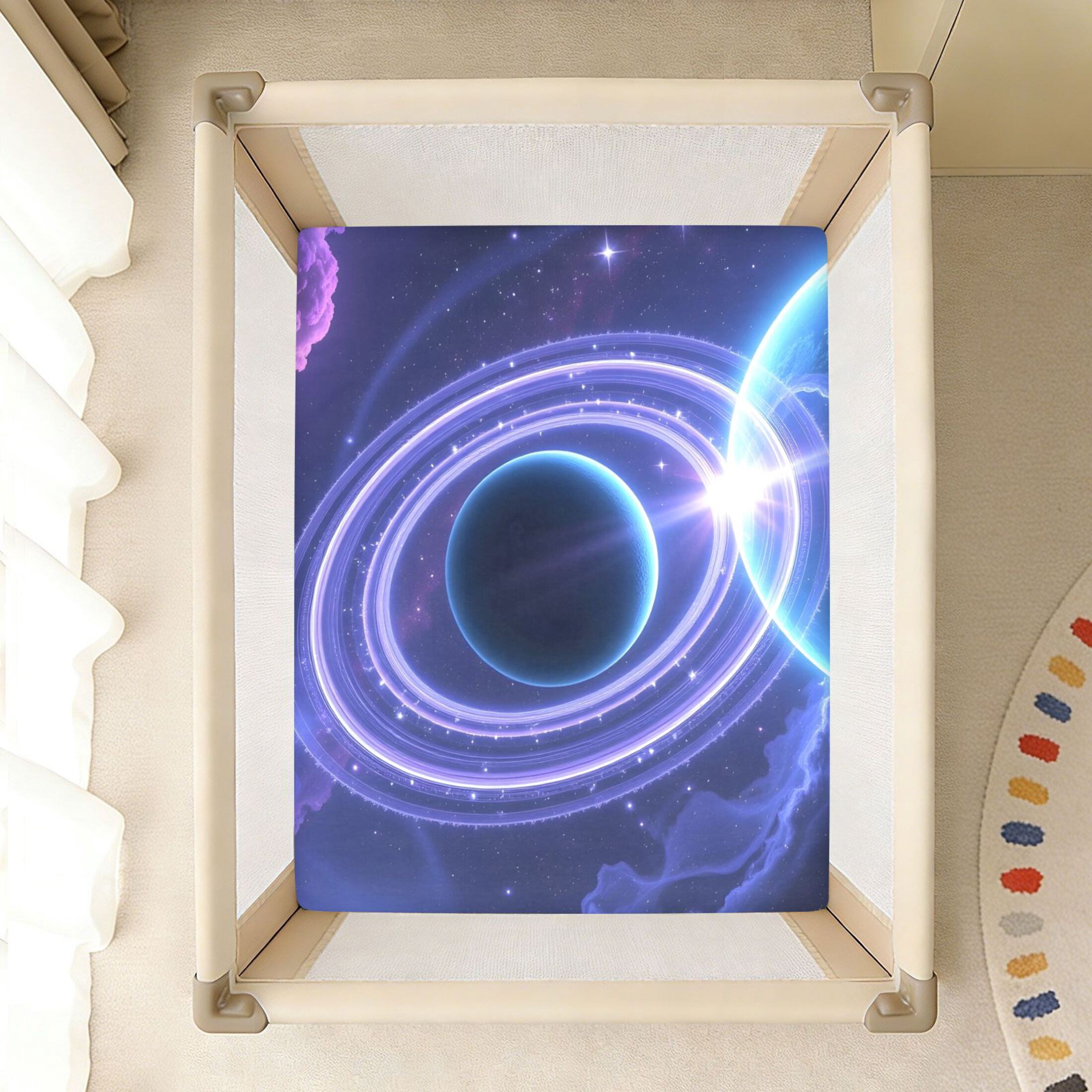 BZSMCE Soft Fitted Cotto for In Star Trails Pattern 39*27/52*28in ...
