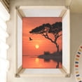 BZSMCE Soft Fitted Cotto for In Sunset Tree Pattern 39*27/52*28in ...