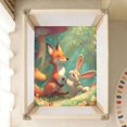 BZSMCE Soft Fitted Cotton Sheets In Fox Rabbit Mushroom Pattern 39*27 ...