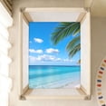 BZSMCE Soft Fitted Cotton Sheets In Shells Palm Trees Seaside Pattern ...
