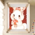 BZSMCE Soft Fitted Cotton Sheets In Star Bunny & Apple Pattern 39*27/52 ...