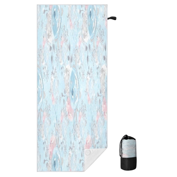 BZSMCE Soft Frosted Florals For Beach Towel with Wind-Resistant ...