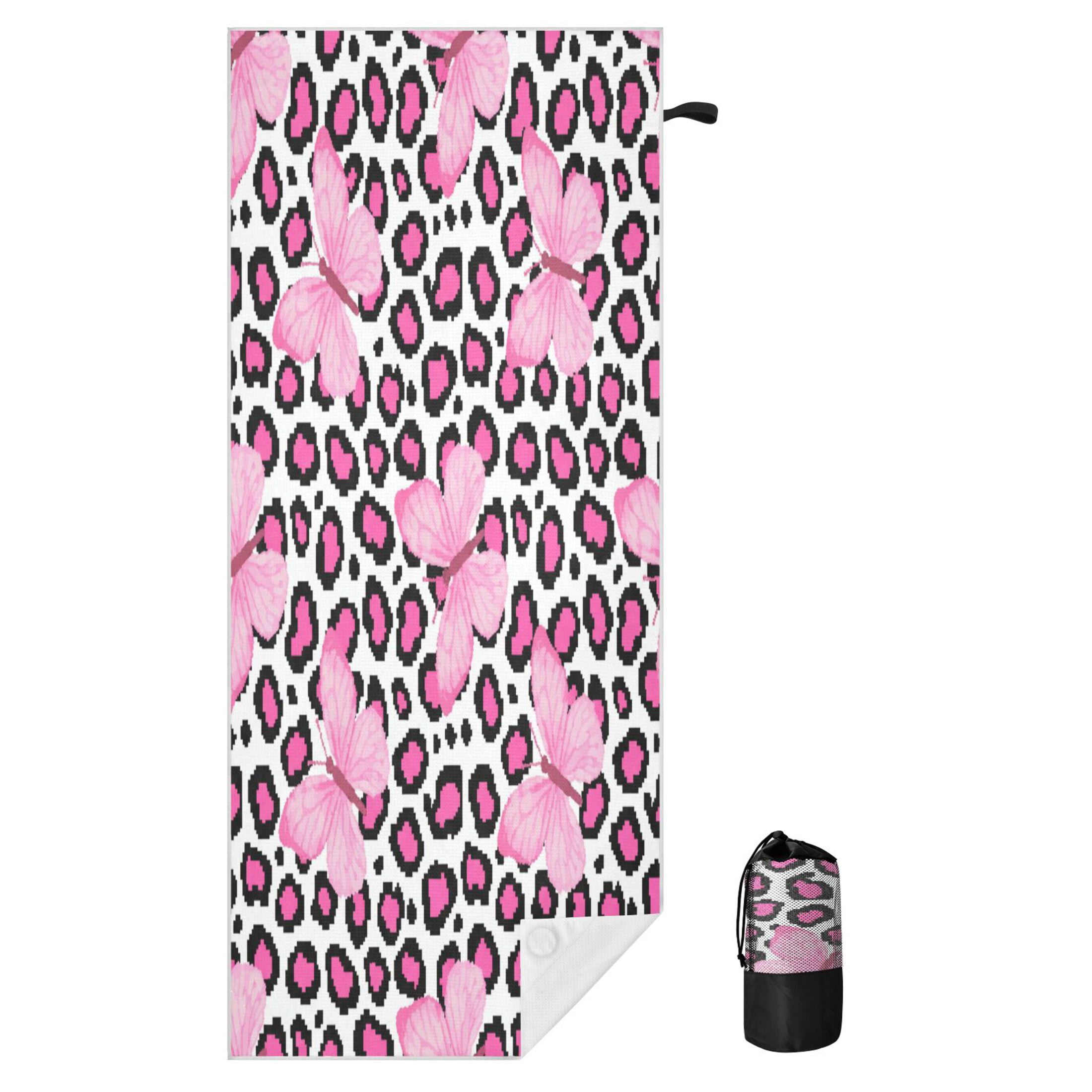 BZSMCE Soft Leopard Skin Butterflies For Beach Towel with Wind ...