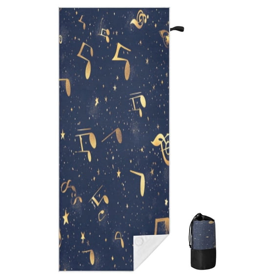 BZSMCE Soft Melody in The Night For Beach Towel with Wind-Resistant ...
