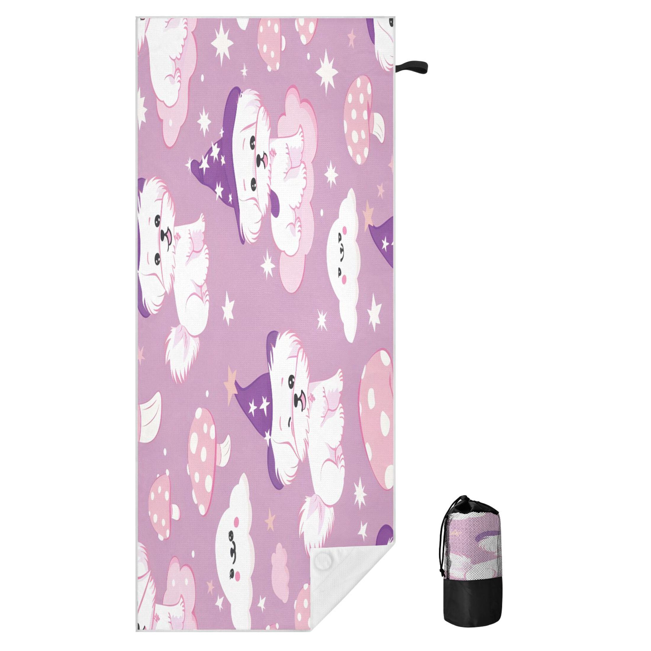 BZSMCE Soft Pink Ocean Pattern For Beach Towel with Wind-Resistant ...