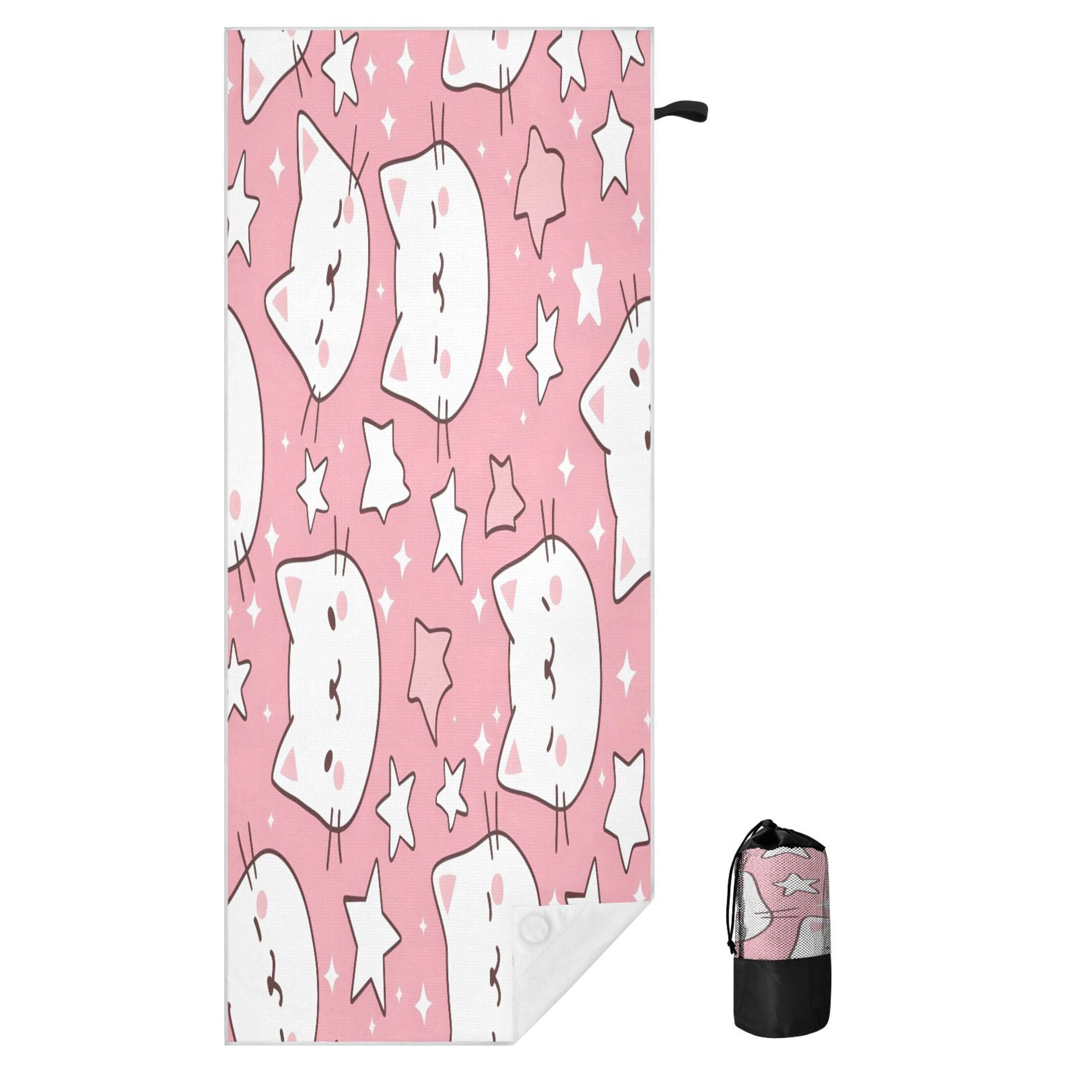 BZSMCE Soft Pink Ocean Pattern For Beach Towel with Wind-Resistant ...