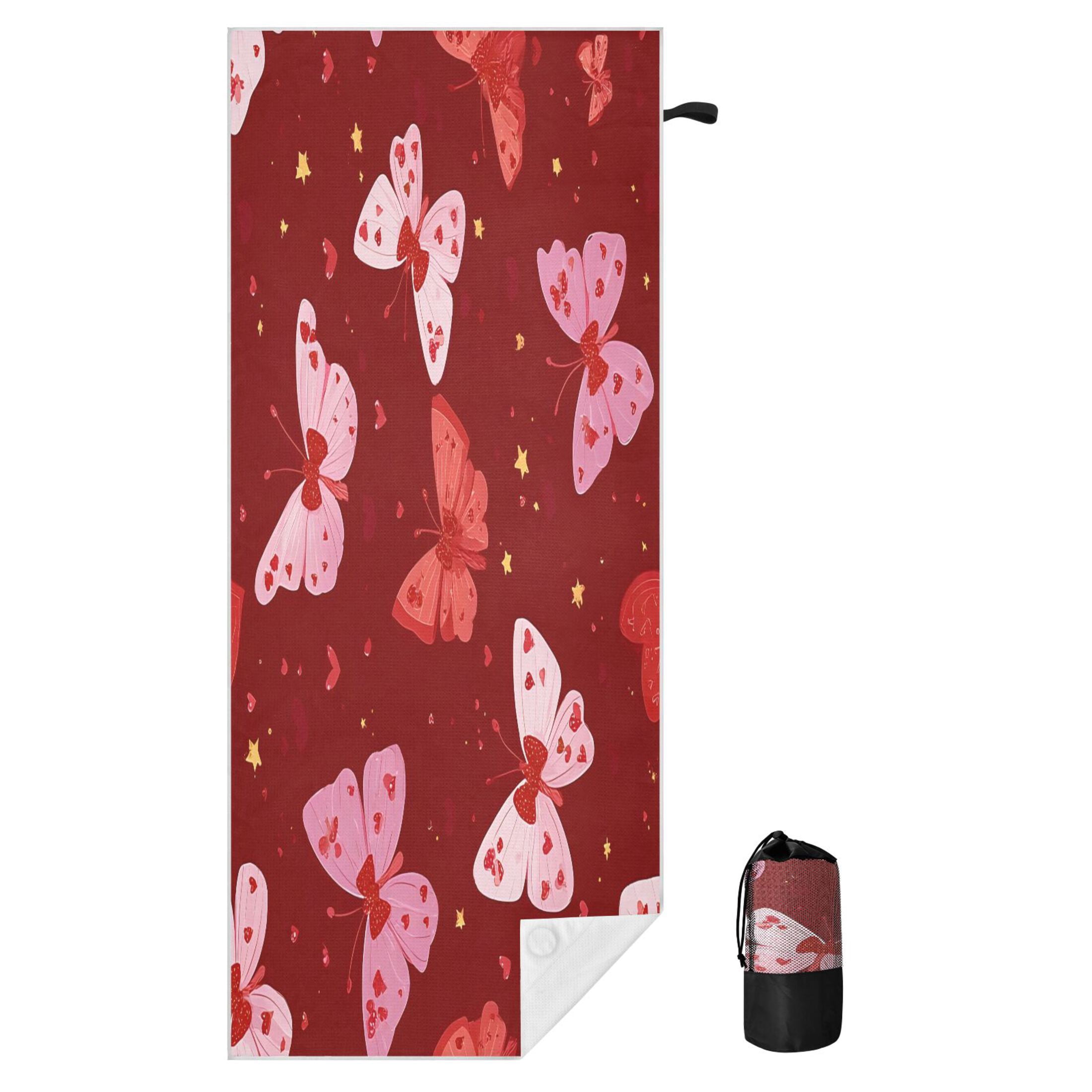 BZSMCE Soft Pink Ocean Pattern For Beach Towel with Wind-Resistant ...