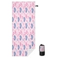 BZSMCE Soft Pink Ocean Pattern For Beach Towel with Wind-Resistant ...