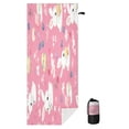 BZSMCE Soft Pink Ocean Pattern For Beach Towel with Wind-Resistant ...