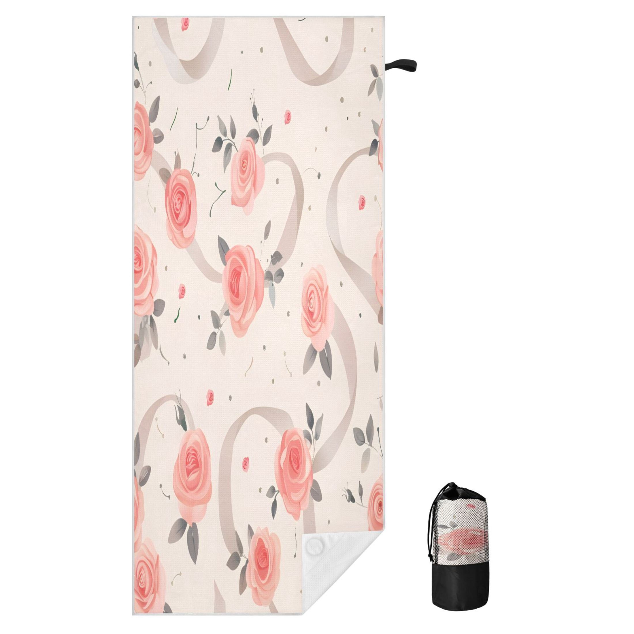 BZSMCE Soft Roses For Beach Towel with Wind-Resistant Magnetic Corners ...