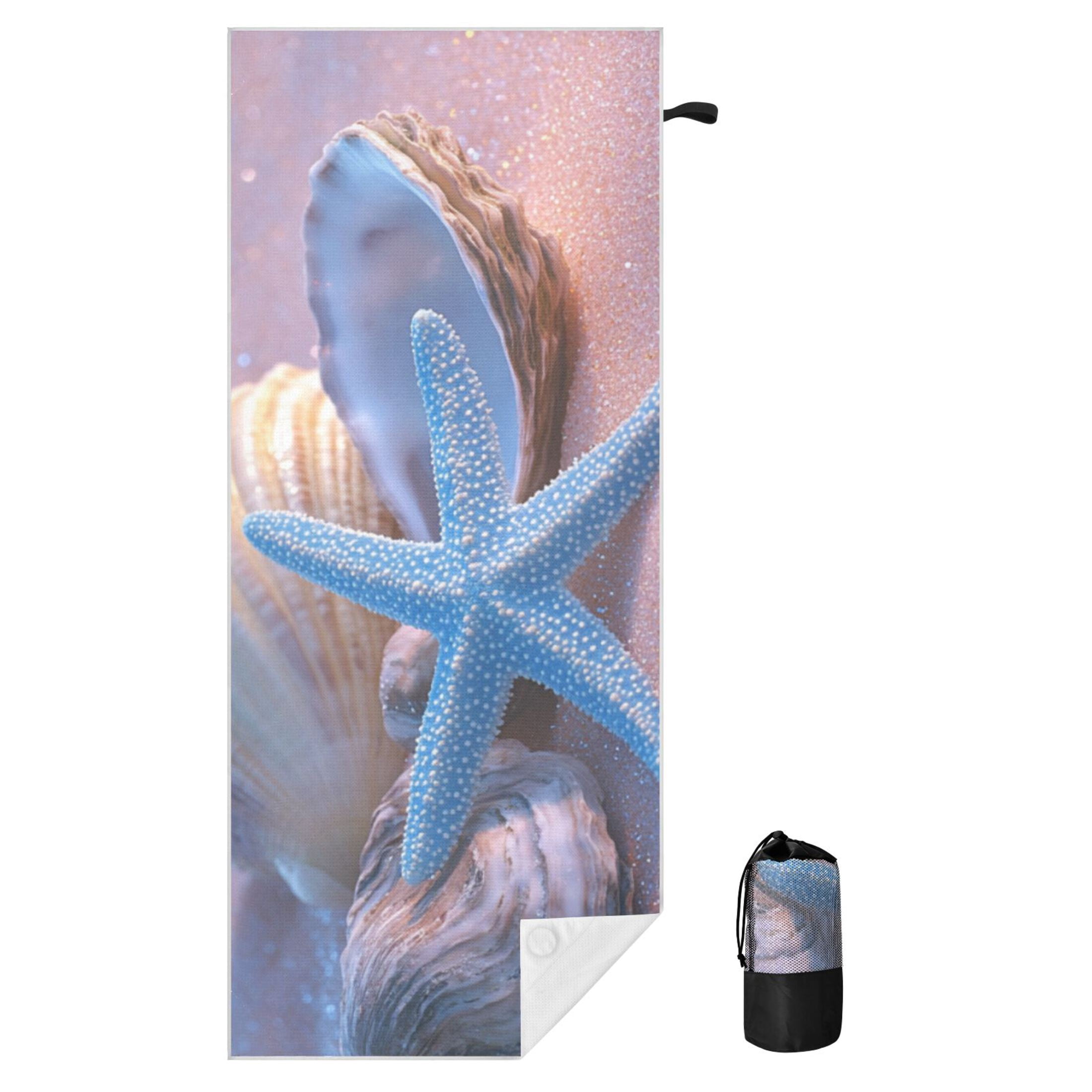 BZSMCE Soft Seaside Shells For Beach Towel with Wind-Resistant Magnetic ...