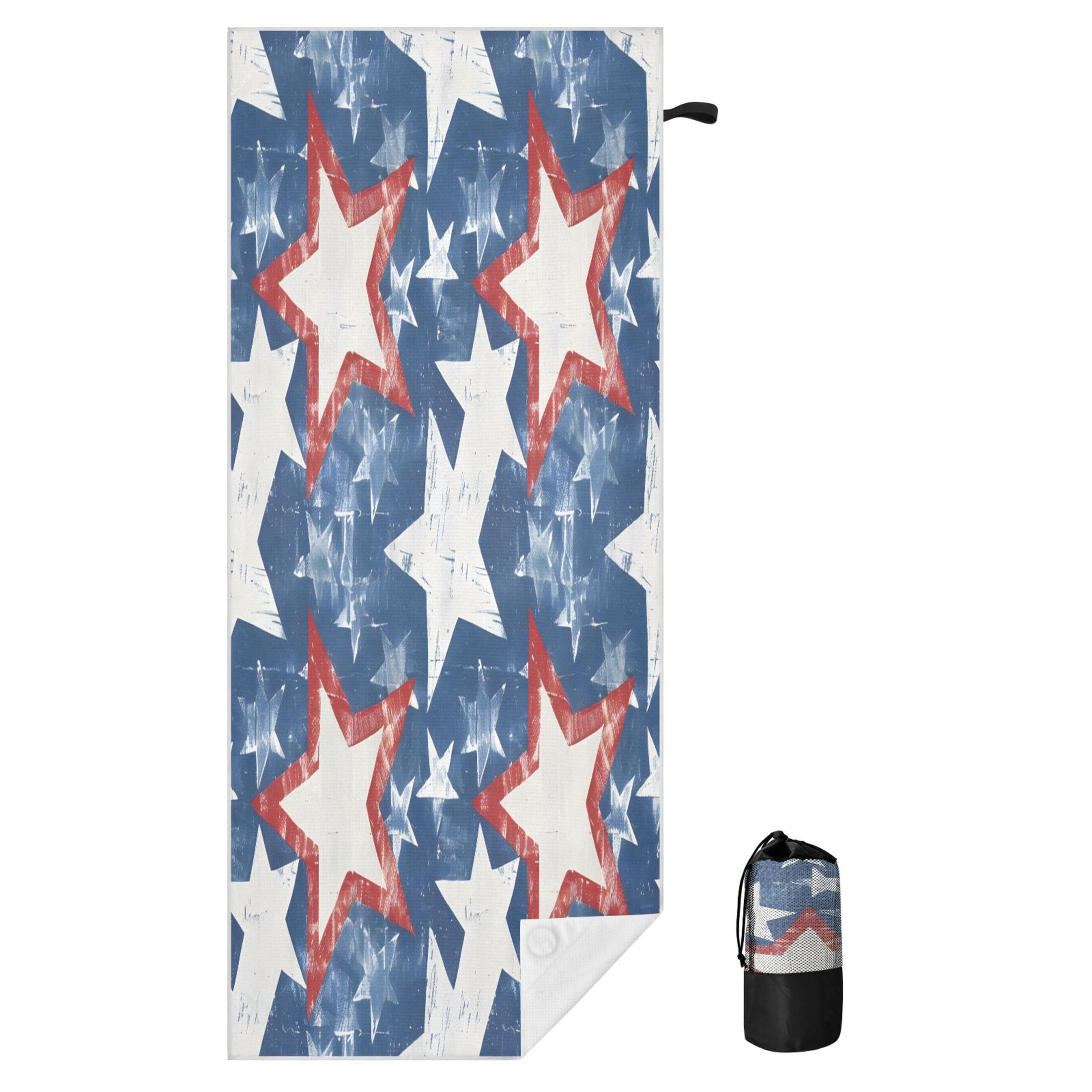 BZSMCE Soft Star Seamless For Beach Towel with Wind-Resistant Magnetic ...