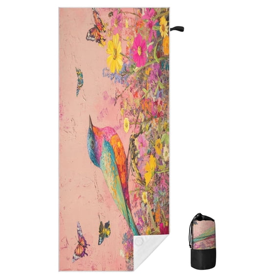 BZSMCE Soft Vivid Melody Of Nature's Palette For Beach Towel with Wind ...