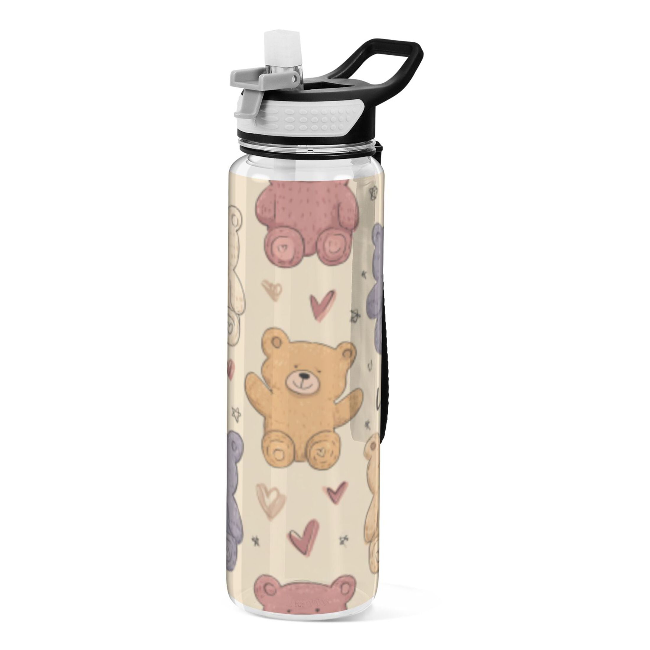 BZSMCE Sport Bottle Bear Heartbeat Outdoor sports Water Bottle Size: 10 ...