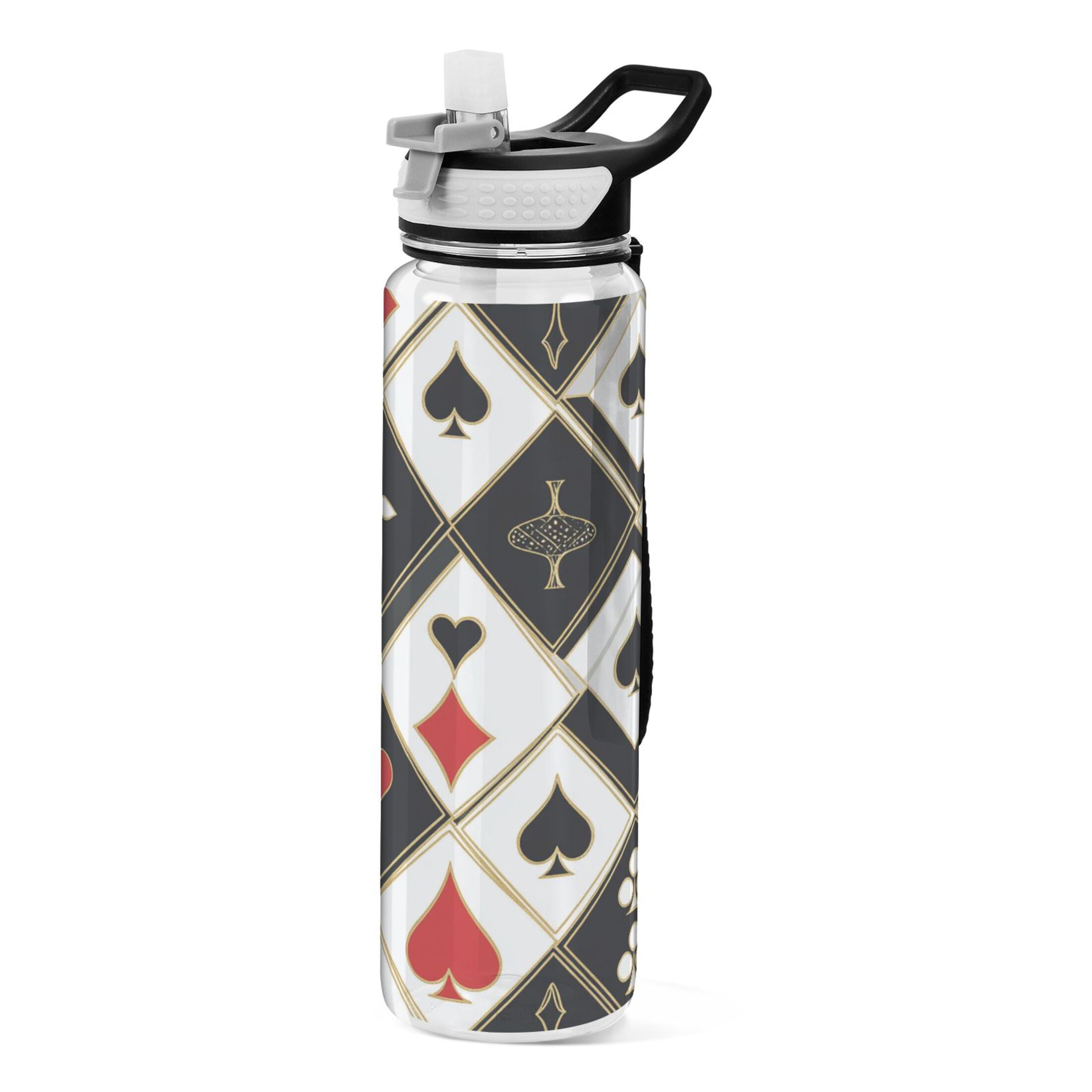 BZSMCE Sport Bottle Cards Of Chance Outdoor sports Water Bottle Size ...