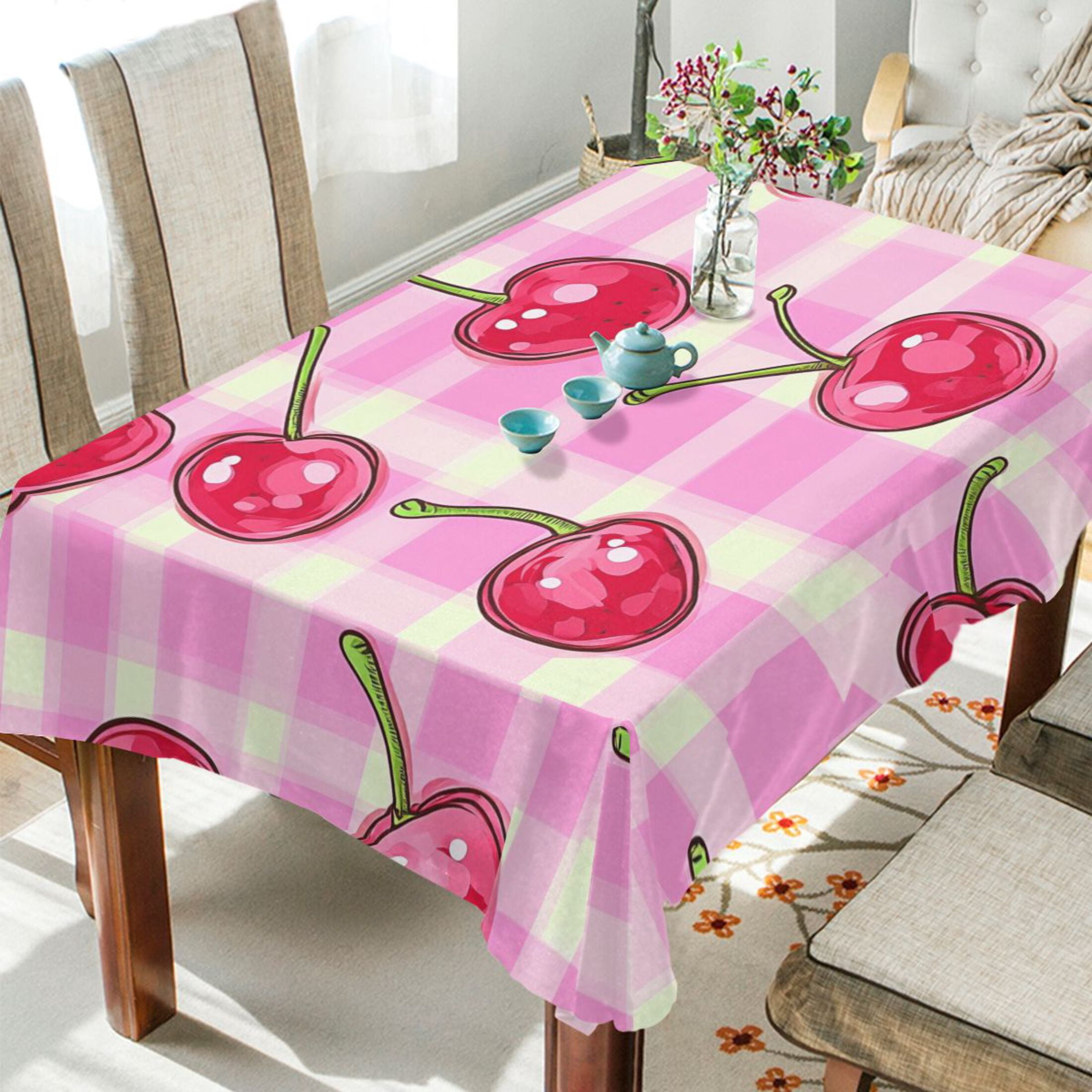 BZSMCE Square Tablecloth Cherry Bliss Pattern Tableclothes - Walmart.com
