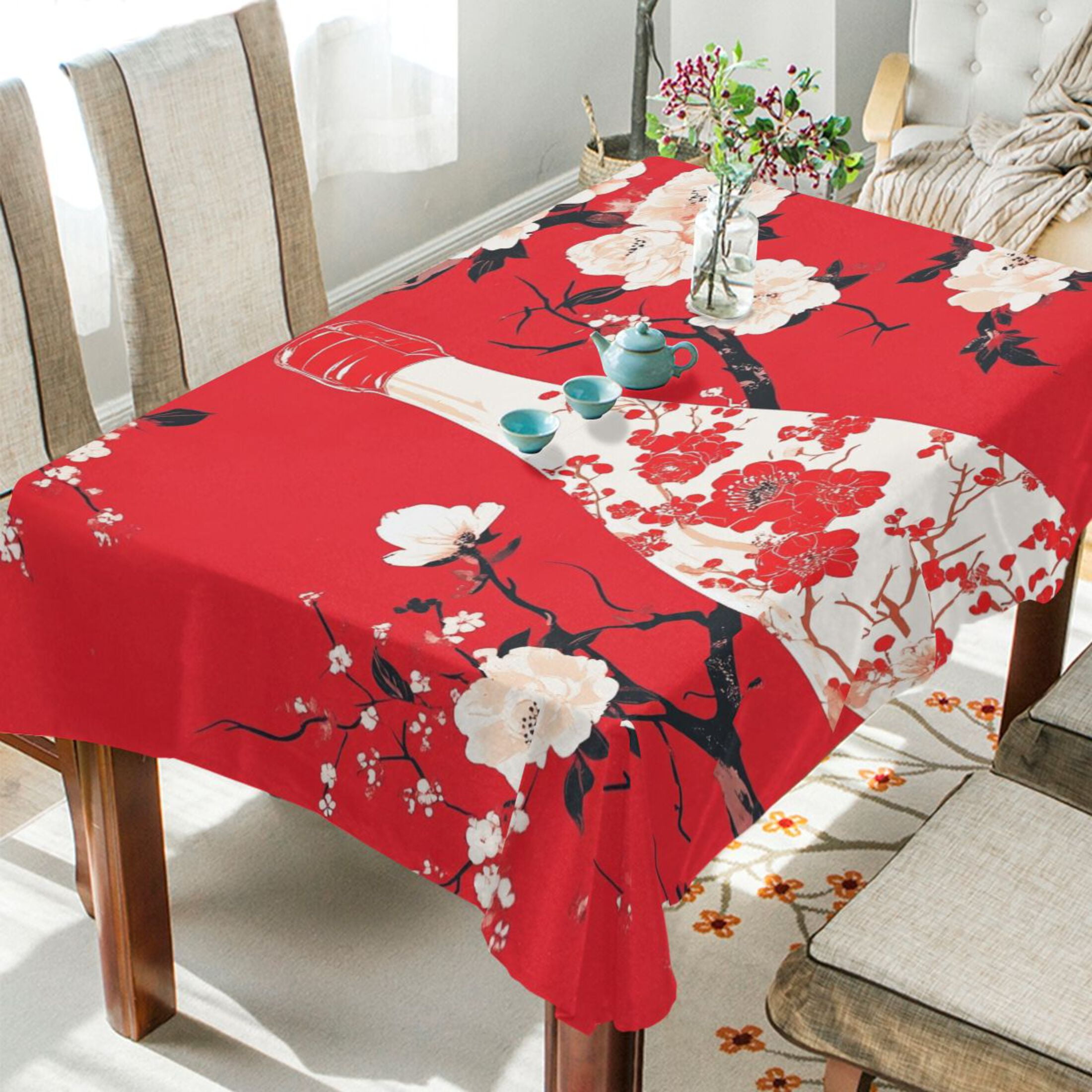 YAZAOO Square Tablecloth Design Bottle Pattern Pattern Tableclothes ...