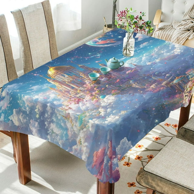 BZSMCE Square Tablecloth Dream above The Clouds Pattern Tableclothes ...