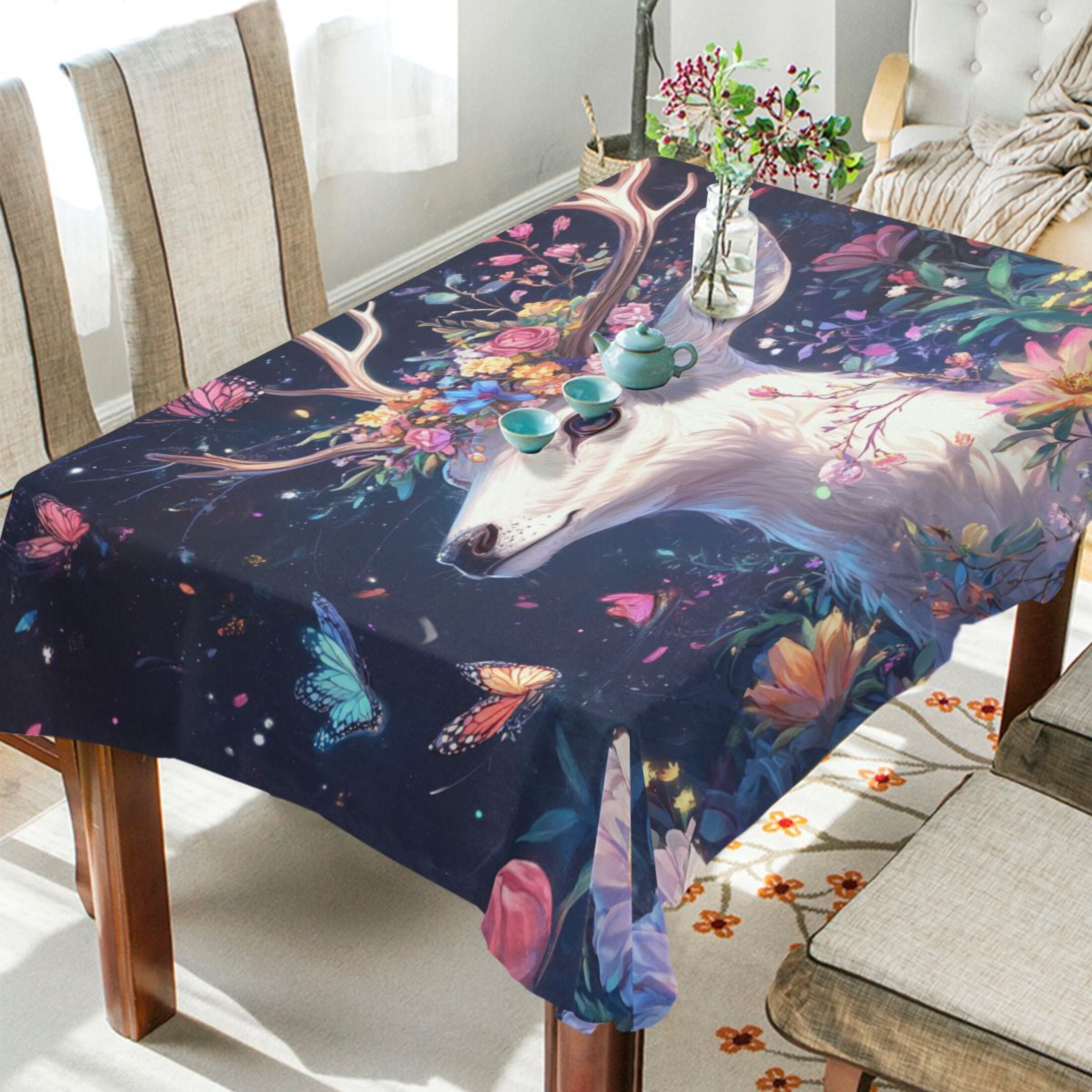 BZSMCE Square Tablecloth Fae & Flora Pattern Tableclothes - Walmart.com