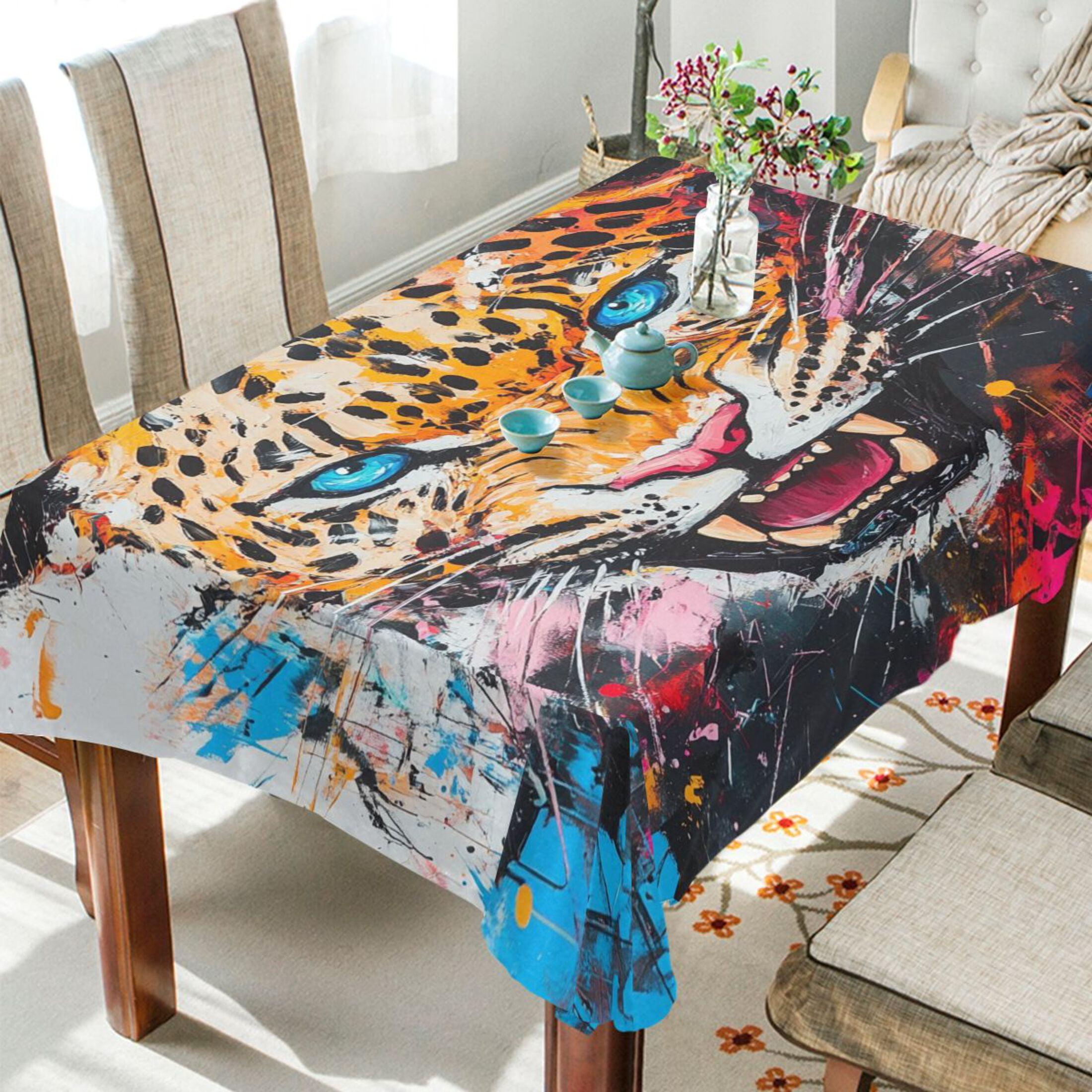 BZSMCE Square Tablecloth Fierce Roar Pattern Tableclothes - Walmart.com