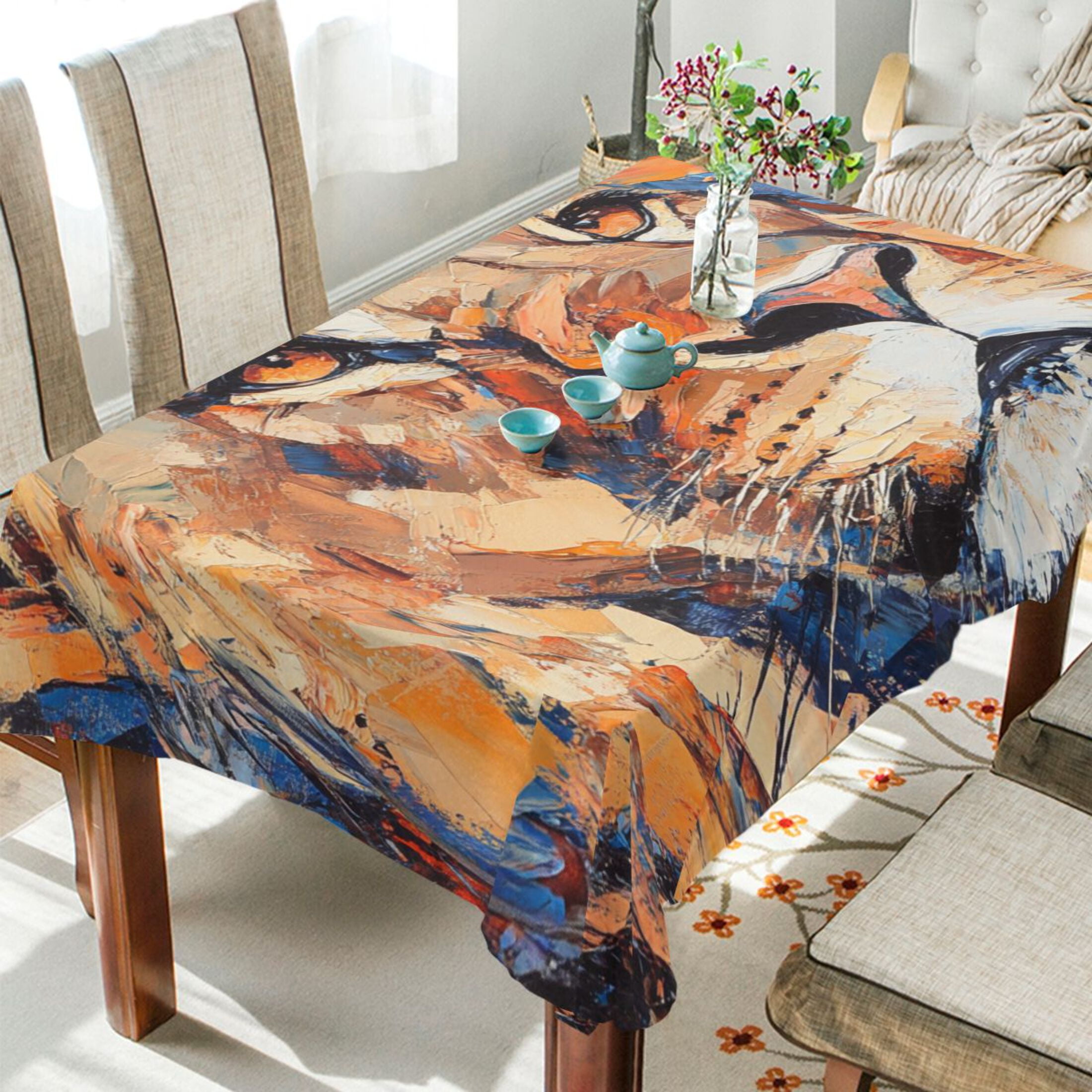 BZSMCE Square Tablecloth Resilient Gaze Pattern Tableclothes - Walmart.com