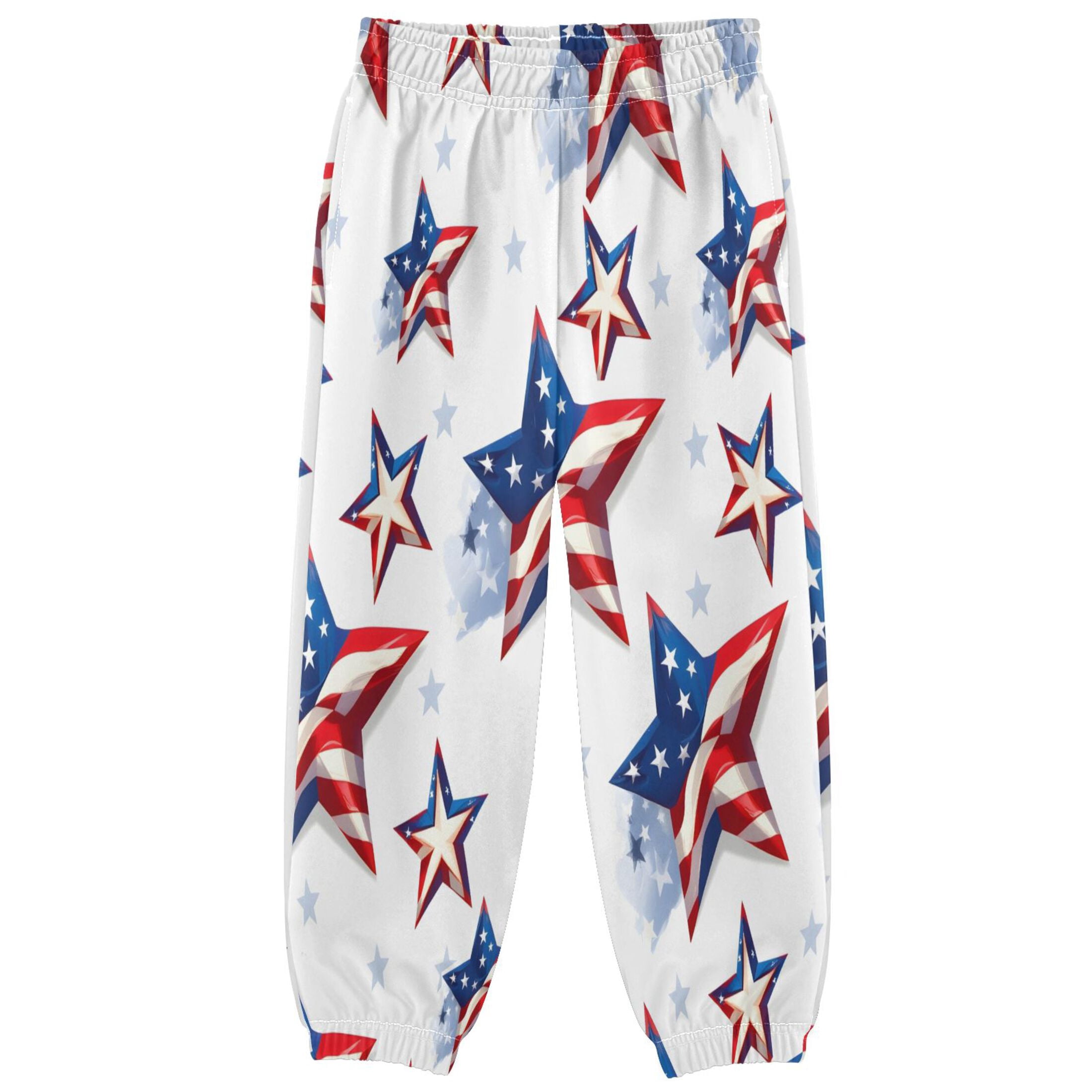 BZSMCE Star Pattern Print Elastic Waist Jogger Pants Lightweight Wind ...