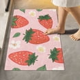 BZSMCE Strawberry with Green Leaves and Cute Flower Pattern 2-Piece Non ...