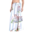 BZSMCE Striped Background Leopard Pattern Maxi Cover-Up Skirt ...